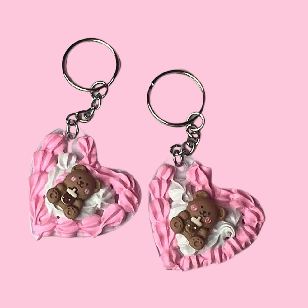 Clear Heart Acrylic Keychain – Decoden Crafts
